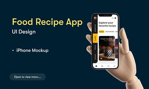 recipe app ui figma mobile template ui4free