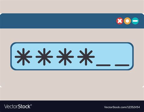 Isolated Password Design Royalty Free Vector Image