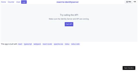 Identity Server React Forked Codesandbox