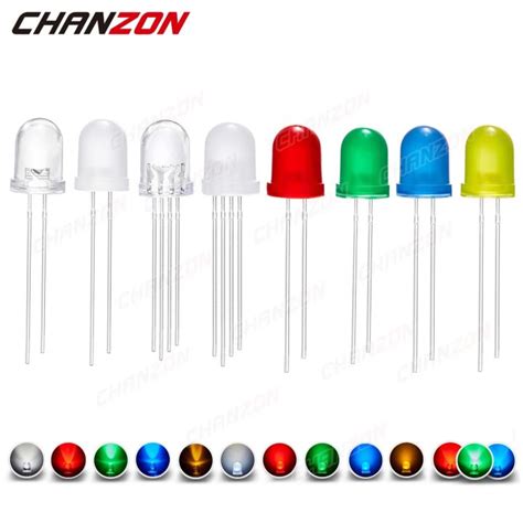 Hot Demand Pcs Mm Led Diode White Red Green Blue Rgb Tricolor Common Anode Cathode F Pin