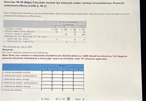 Exercise Algo Calculate Income Tax Amounts Chegg
