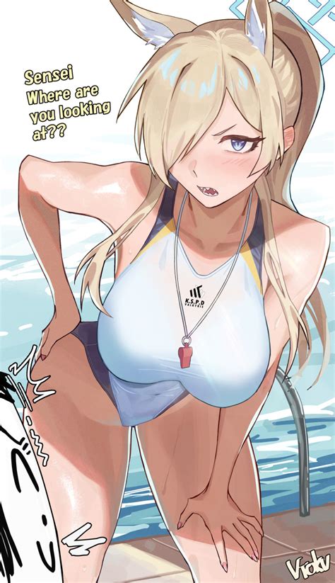 Vtoku Doodle Sensei Blue Archive Kanna Blue Archive Kanna Swimsuit Blue Archive