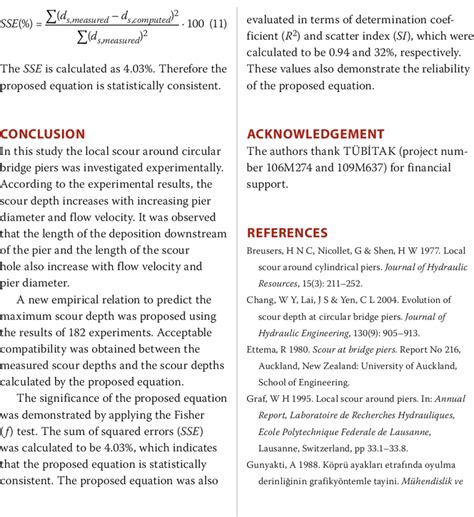 B Measured Scour Depths Versus Computed Scour Depths By Using Download Scientific Diagram
