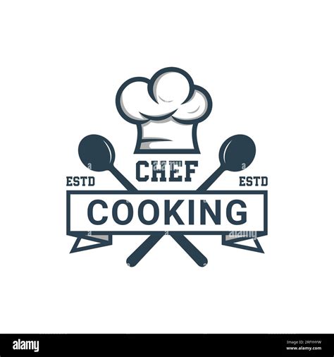 Chef Cooking Restaurant Logo Design Catering Chef Cap Fork And Spoon