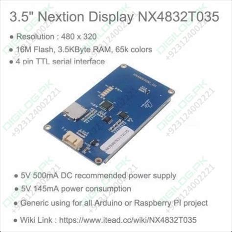 3 5 Inch Nextion Tft Hmi Lcd Touchscreen Nx4832t035 In Pakistan