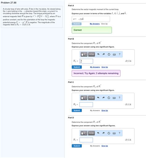Solved A Circular Loop Of Wire With Area A Lies In The Chegg