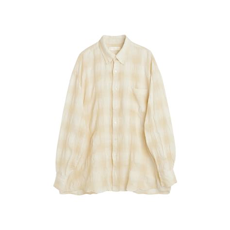 아워레가시 보로우드 Bd 셔츠 내츄럴 스펙트럴 체크 Our Legacy Kream