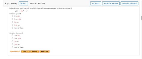 Solved 4 [ 2 Points Details Larcalc9 3 4 007 My Notes
