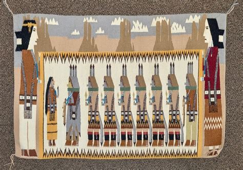 Navajo Weaving Yeibichai By Della Woody C007884