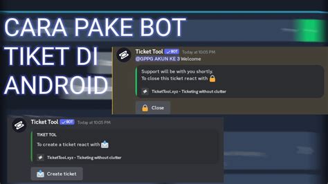 cara pake bot tiket di android youtube