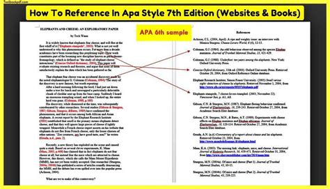 How To Reference In Apa Style 7th Edition Websites And Books