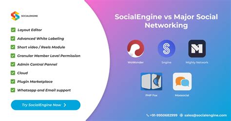 Socialengine Vs Major Social Networking Scripts Features Comparison