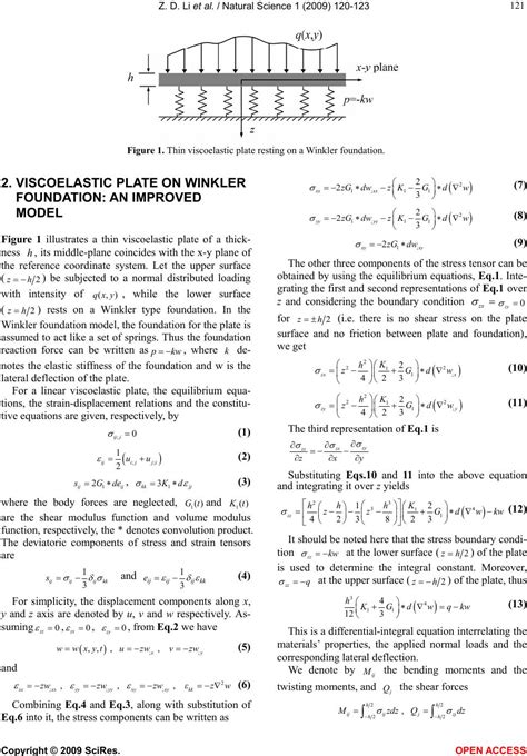 An Improved Model For Bending Of Thin Viscoelastic Plate On Elastic