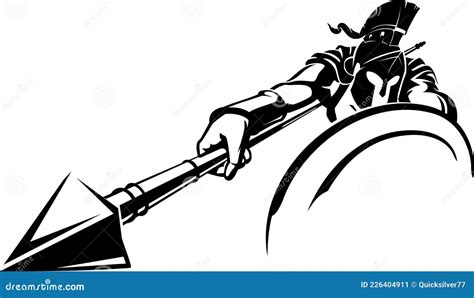 Spartan Pierce Strike Sharp Spear Stock Vector Illustration Of Hero