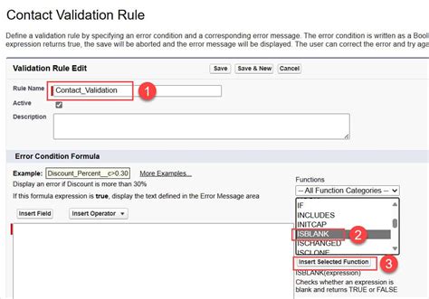 Salesforce Isblank Function