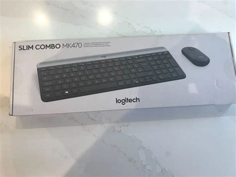 Logitech Mk470 Slim Wireless Keyboard And Mouse Combo Uk Layout Graphite £42 95 Picclick Uk