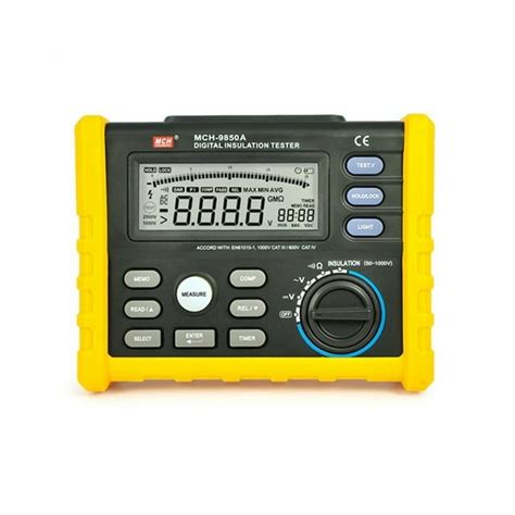 9850a Digital Insulation Resistance Tester Megohmmeter Storage Megaohm