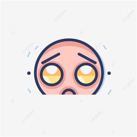 Sick Grumpy Face Icon Vector Art A Lineal Icon Depicting Angry Eyes On