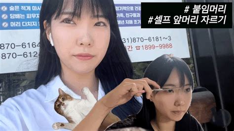 Vlog 붙임머리 제거 그리고 새벽감성에 못 이긴 앞머리 자르기💇🏻‍♀️ Youtube