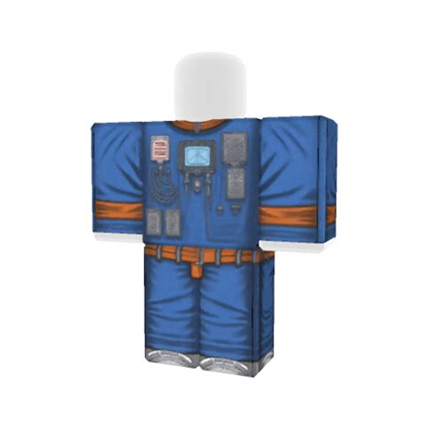 Nasa Astronaut Suit Blue With Orange Trimmings W Skin For Roblox By
