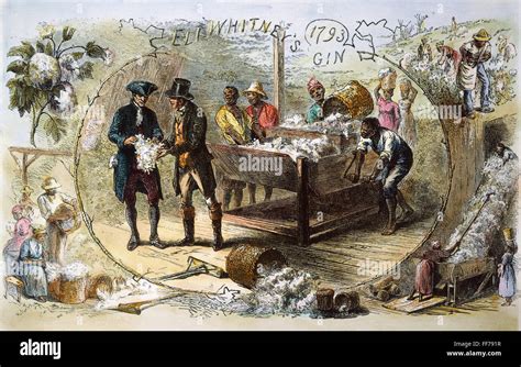 Whitney Cotton Gin 1793 Neli Whitneys First Cotton Gin 1793 Wood