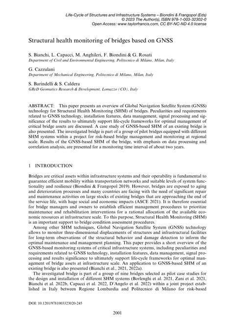 PDF Structural Health Monitoring Of Bridges Based On GNSS