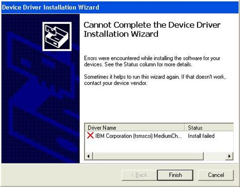 Error In Installing Tivoli Device Driver