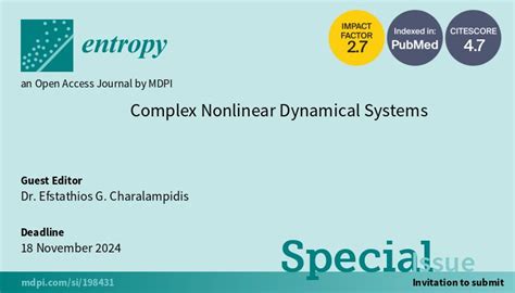 New Issue On Nonlinear Dynamical Systems By Dr Charalampidis Entropy