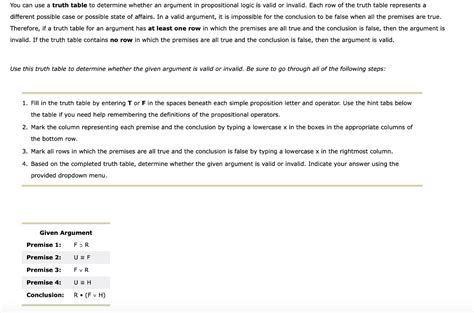 Solved You Can Use A Truth Table To Determine Whether An