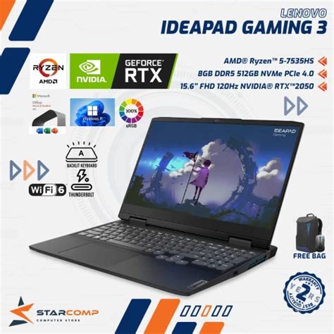 Starcomp LENOVO IDEAPAD GAMING RYZEN HS RTX GB GB