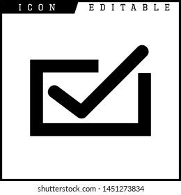 Check Mark Box Icon Isolated On Stock Vector Royalty Free Shutterstock