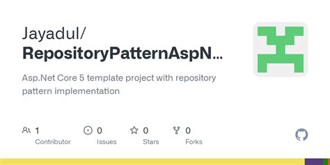 Github Jayadul Repositorypatternaspnetcore Asp Net Core Template Project With Repository