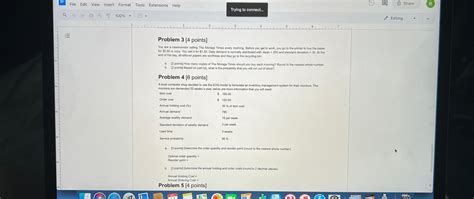 Solved File Edit View Insert Format Tools Extensions