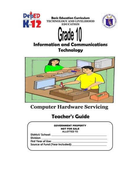 Deped Tle Computer Hardware Servicing Curriculum Guide Grade 7 10
