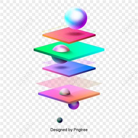 패션 일러스트 공간 3차원 장식 원소요약구체 Png 일러스트 무료 다운로드 Lovepik