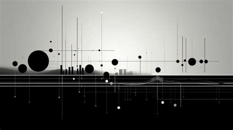 Abstract Background With Geometric Shapes Lines Circles Dots Bauhaus Style Network Concept
