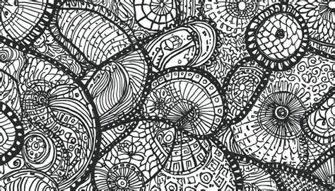 Intricate Black And White Zentangle Patterns And Designs Stock