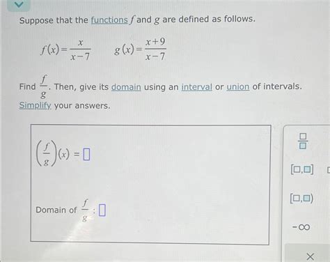 solved suppose that the functions f ﻿and g ﻿are defined as