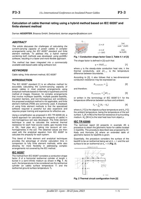 pdf calculation of cable thermal rating using a hybrid method based