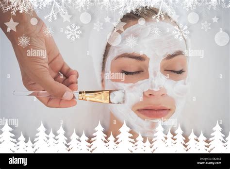 Beautiful Blonde Getting A Facial Treatment Stock Photo Alamy