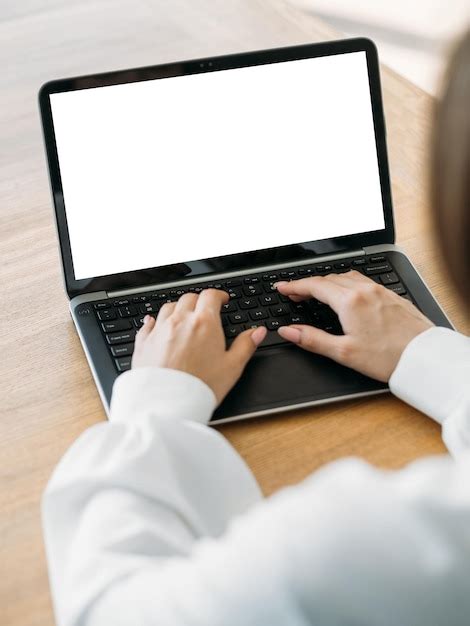 Premium Photo Working Woman Computer Mockup Remote Job