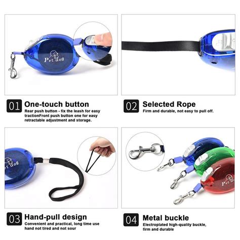 Badu Bg Прибираща се каишка за кучета Регулируема издръжлива каишка за малки големи кучета Котка