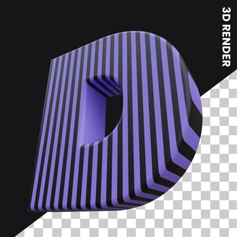 Premium PSD D Render Letter D Premium Psd