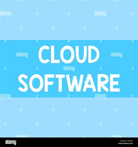 Writing Note Showing Cloud Software Business Concept For Programs Used In Storing Accessing