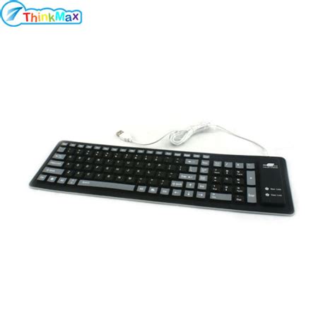 Portable Silent Foldable Silicone Keyboard Usb Flexible Soft Waterproof