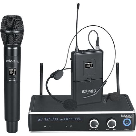 Ibiza Sound Dr20uhf Hb Doble Receptor Uhf Con Micrófonos De Mano De