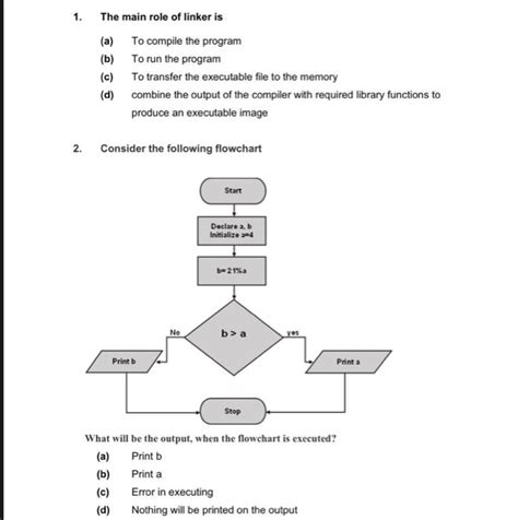 Solved 1 The Main Role Of Linker Is A To Compile The