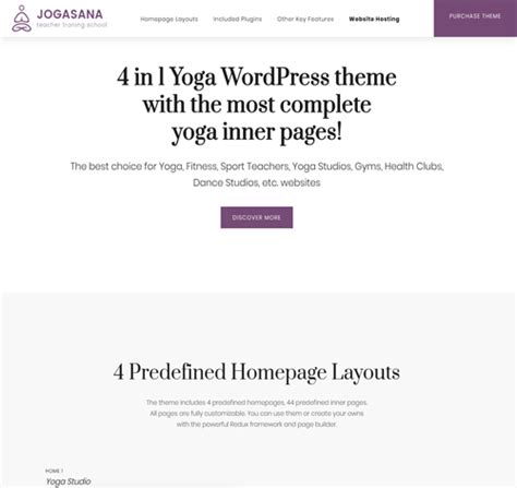 Jogasana Yoga Oriented WordPress Theme Best JQuery