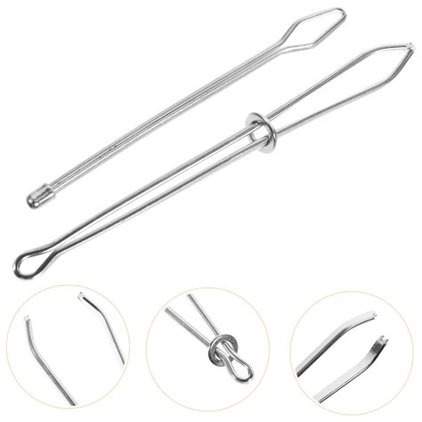 2pcs Drawstring Threader With Tweezers Steel Bodkin Household Threading