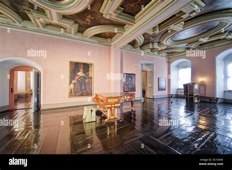Panelled Chamber With Valuable Historical Coffered Ceiling Museum